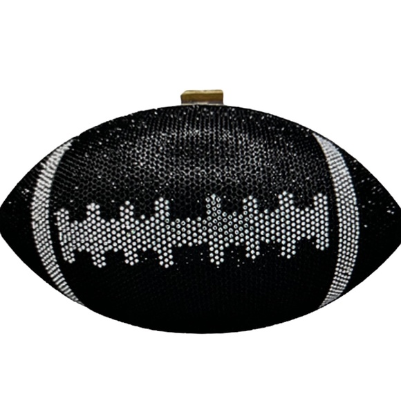 Bags | New Black Rhinestone Football Clutch Bag | Poshmark